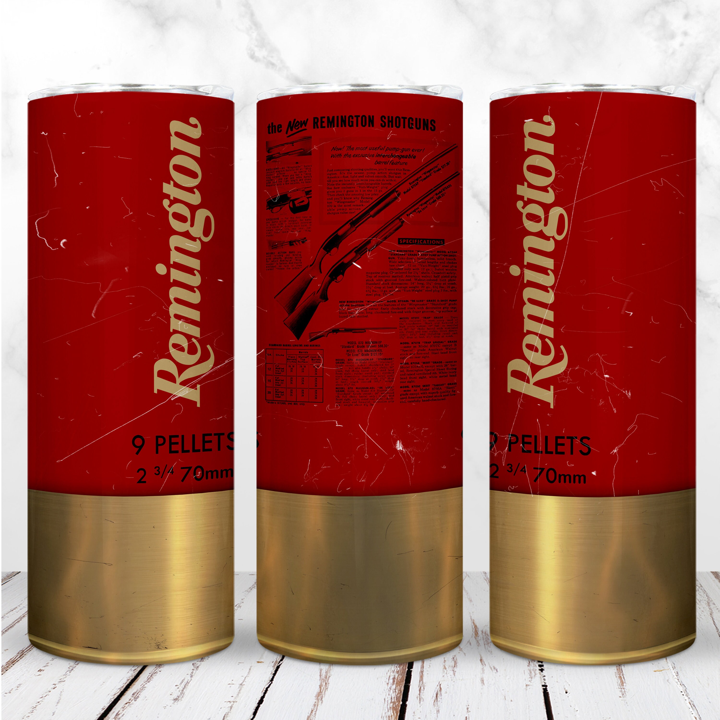 Shotgun Shell Tumbler Wrap PNG 20oz Rifle Bullet Inspired Skinny ...