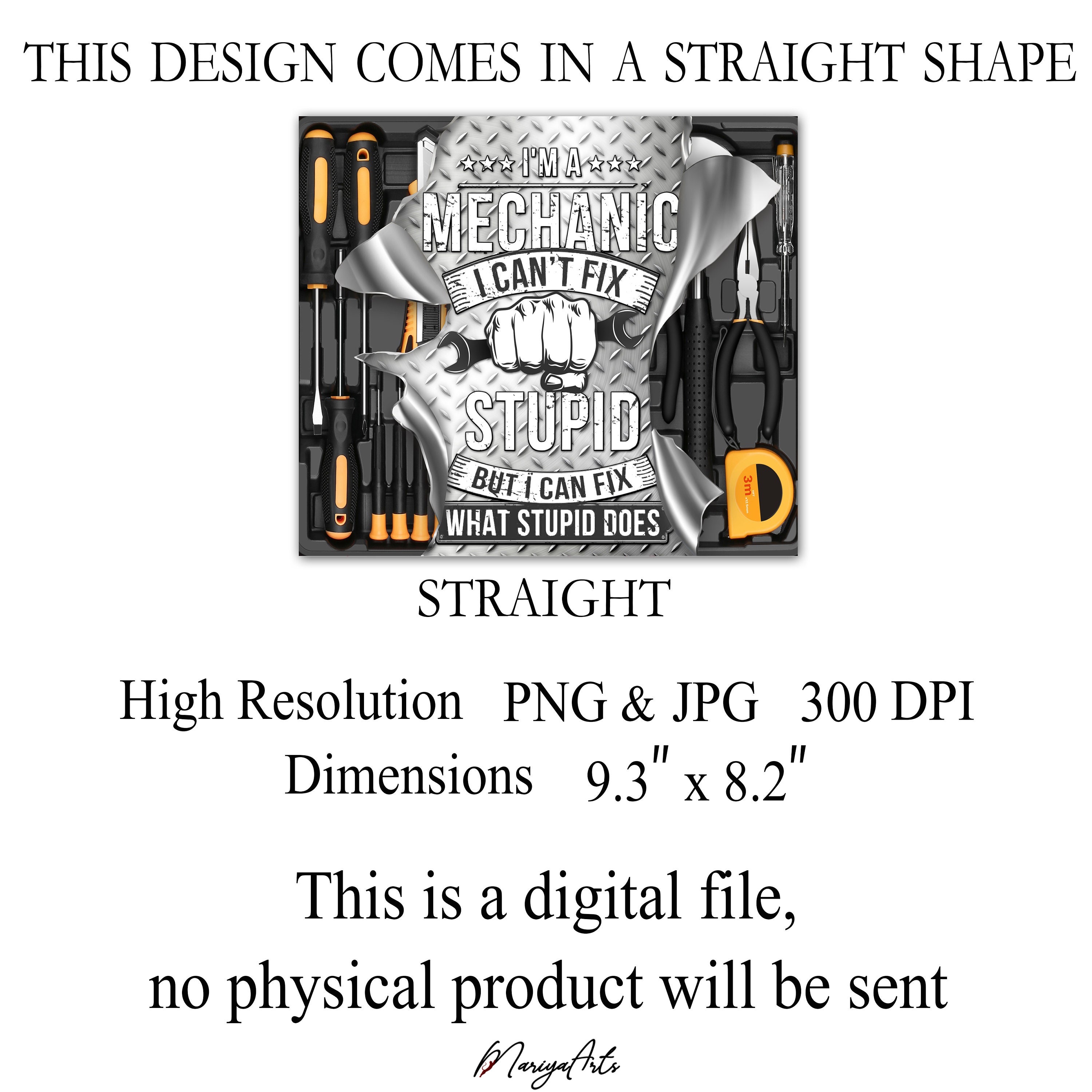 Mechanic Tool Box Tumbler Wrap 20 Oz Skinny Tumbler I'm a Mechanic ...