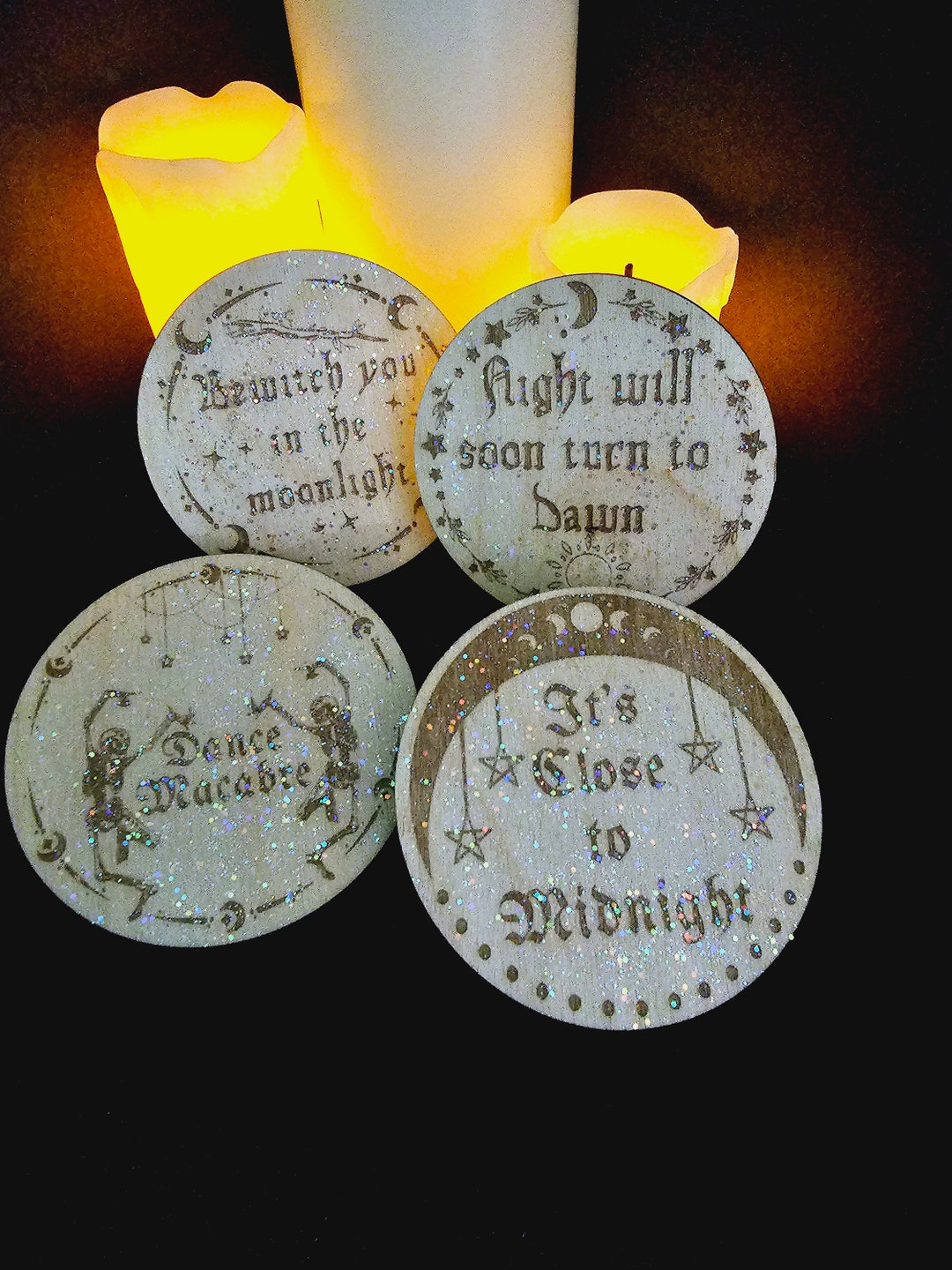 The Band Ghost, Romantic Goth Love Poem Set of 4 Coasters, Dance ...