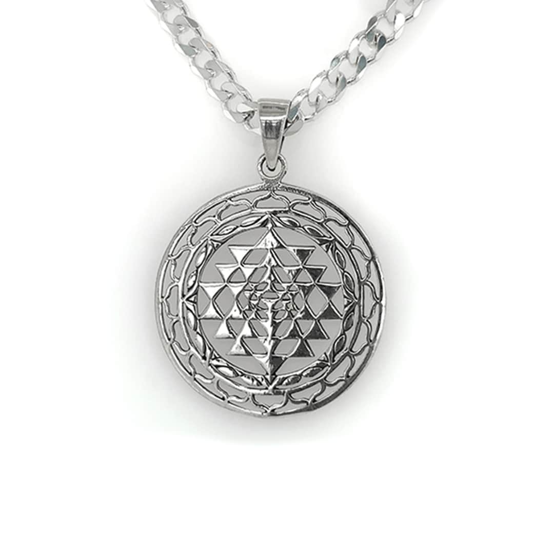 925 Silver Sri Yantra Necklace Spiritual Jewelry, Sterling Silver ...
