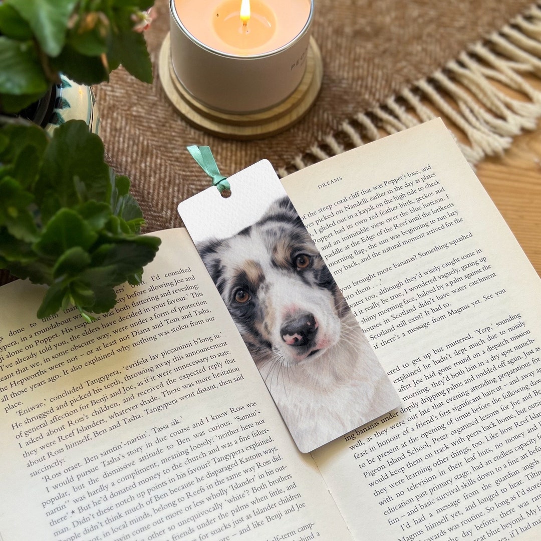 Blue Merle Border Collie Bookmark | Dog Lover Gift - Etsy UK