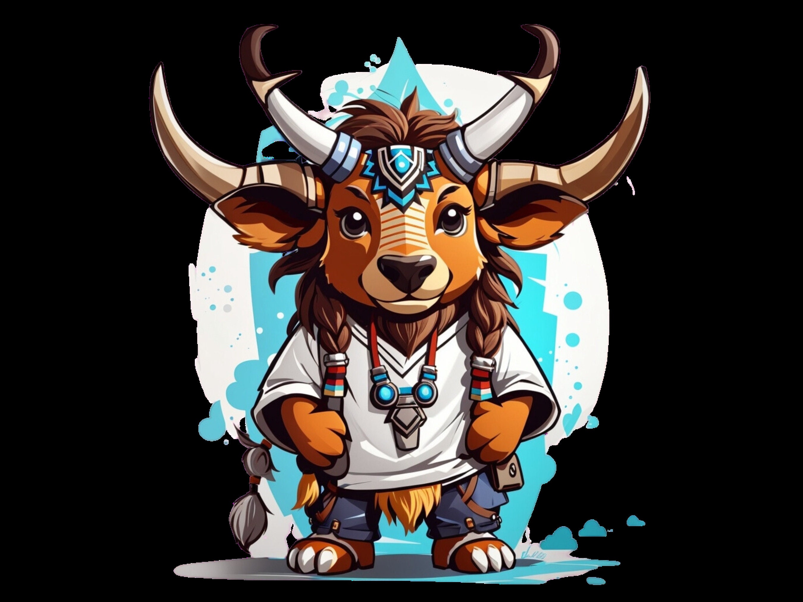 Tauren Druid World of Warcraft PNG Cartoon Art for Mugs and - Etsy