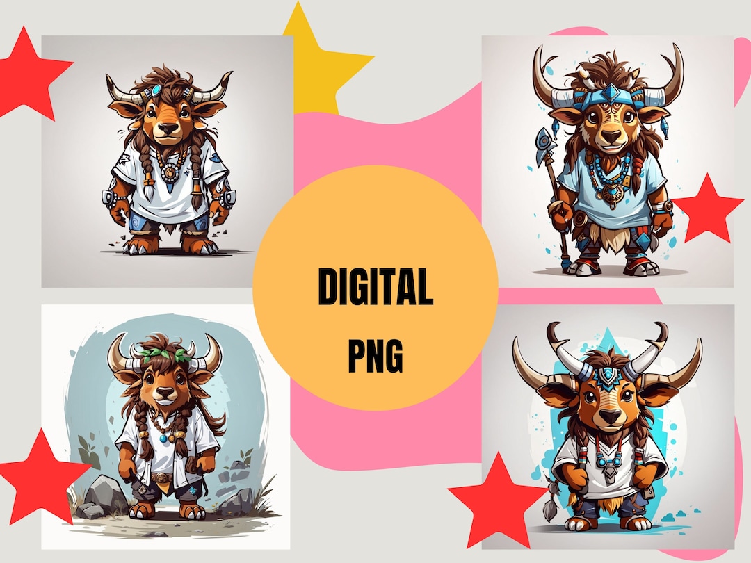 Tauren Druid World of Warcraft PNG Cartoon Art for Mugs and - Etsy UK