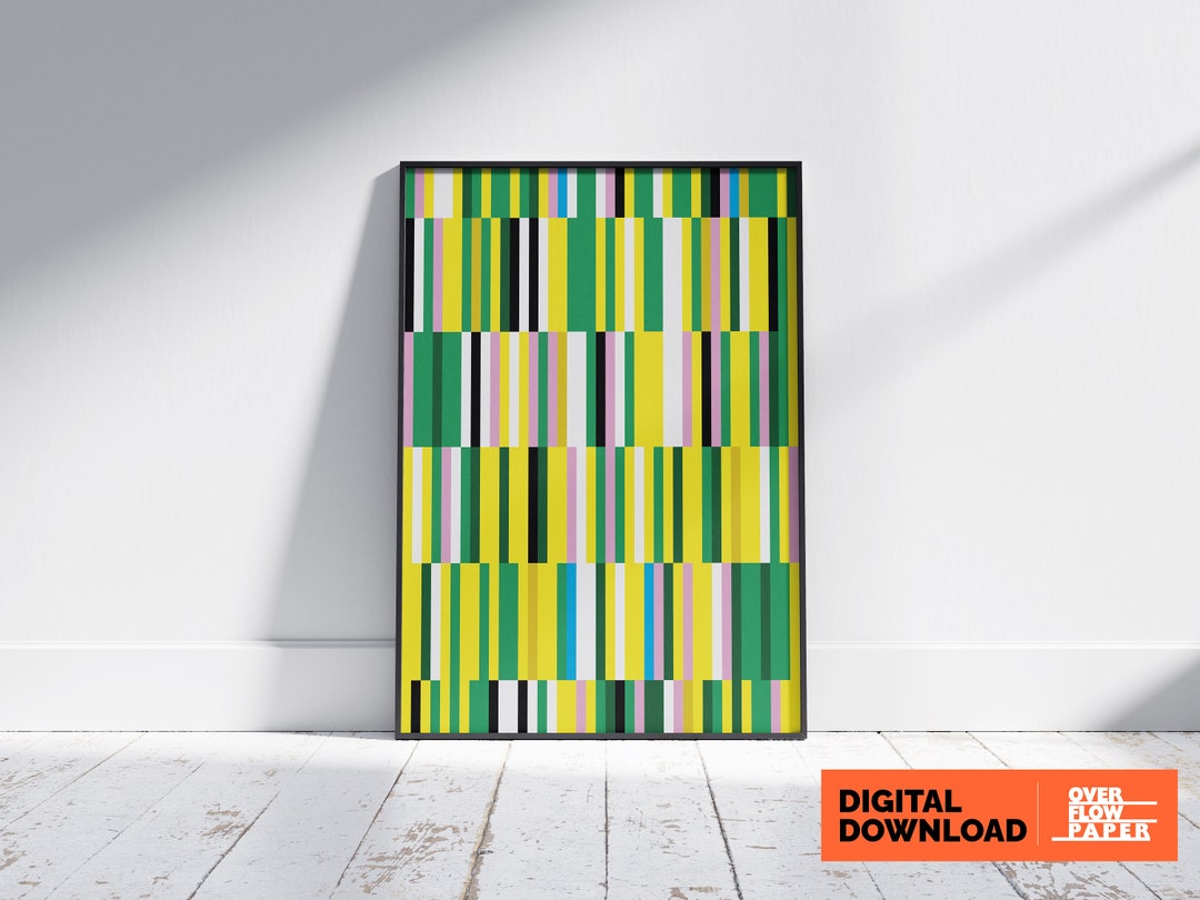 Bunte Gitter Gelb Muster Mid Century Minimalist Poster Bright - Etsy.de