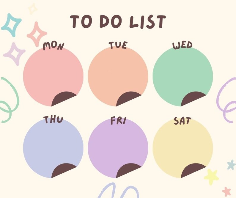 Cute Pastel To-do List - Etsy