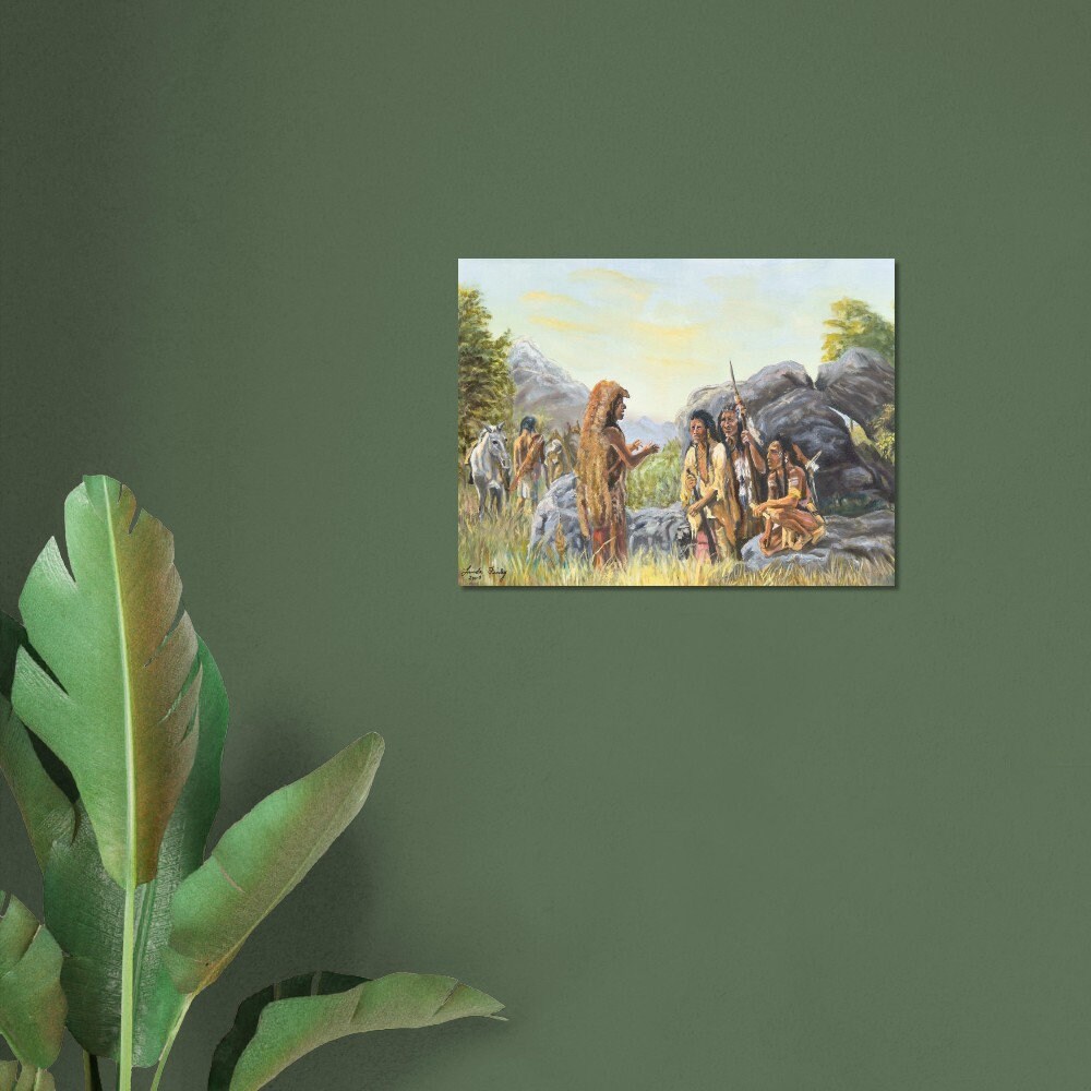 Native American Art Print: "story Teller" on Aluminum Canvas - Etsy
