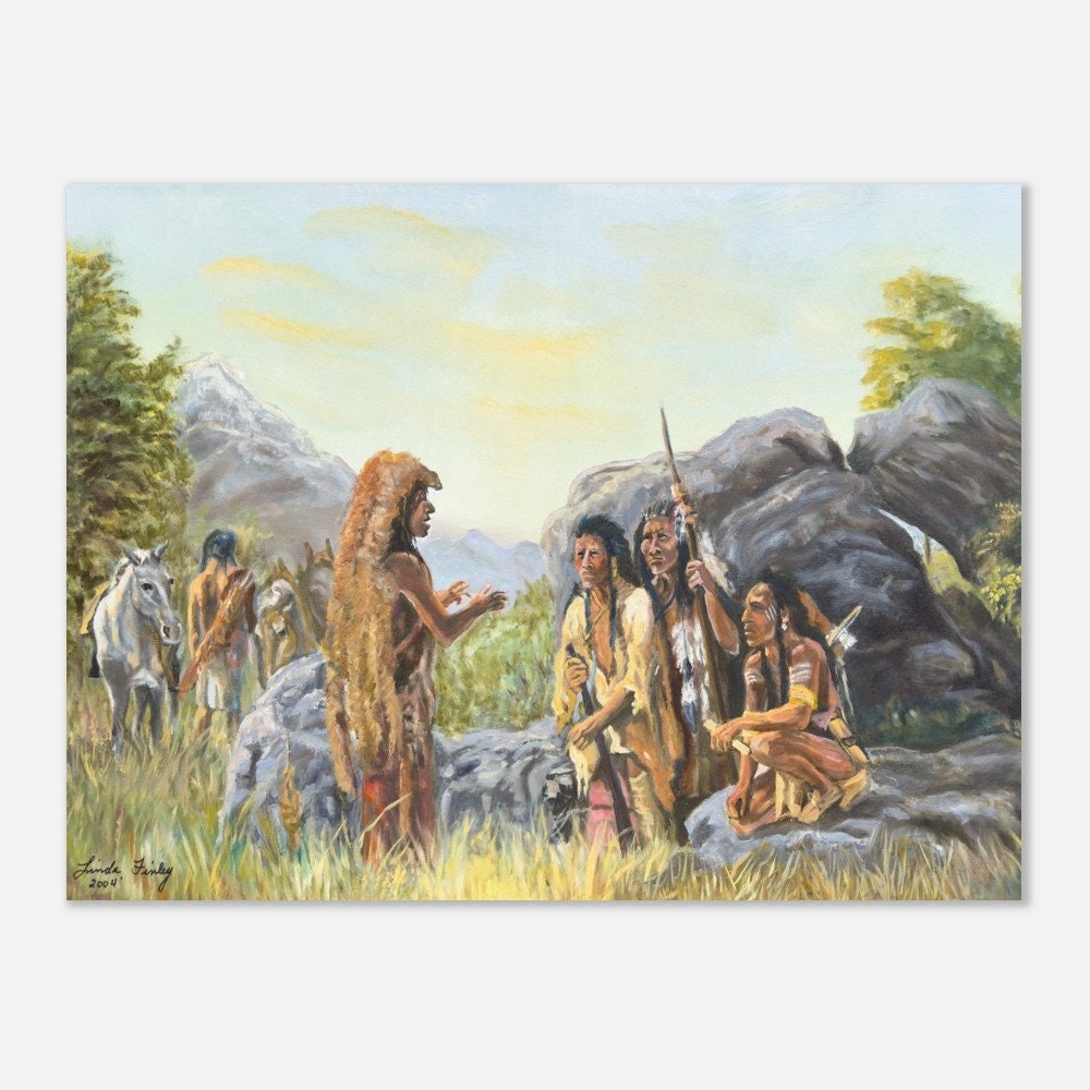 Native American Art Print: "story Teller" on Aluminum Canvas - Etsy
