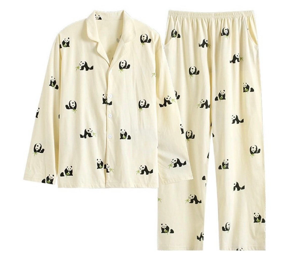 Silly Panda Pajama Set Couple Matching Pyjamas Cotton - Etsy