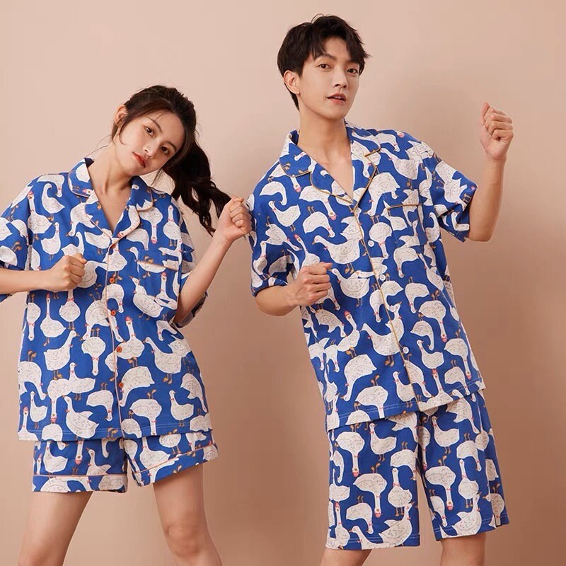 Summer Matching PJS, 100% Cotton Pajamas, Cute Goose Pattern, Valentine ...