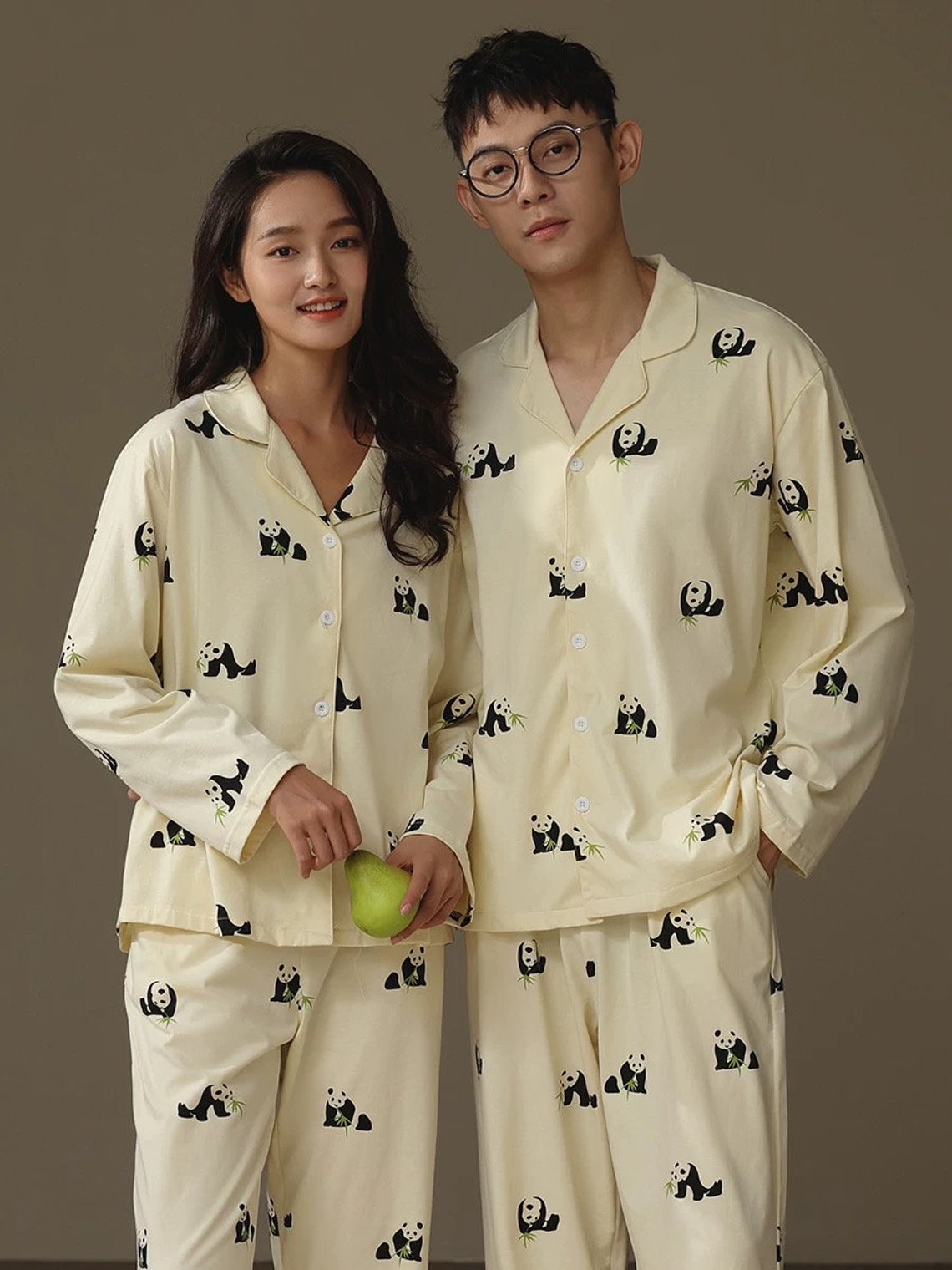 Silly Panda Pajama Set Couple Matching Pyjamas Cotton - Etsy