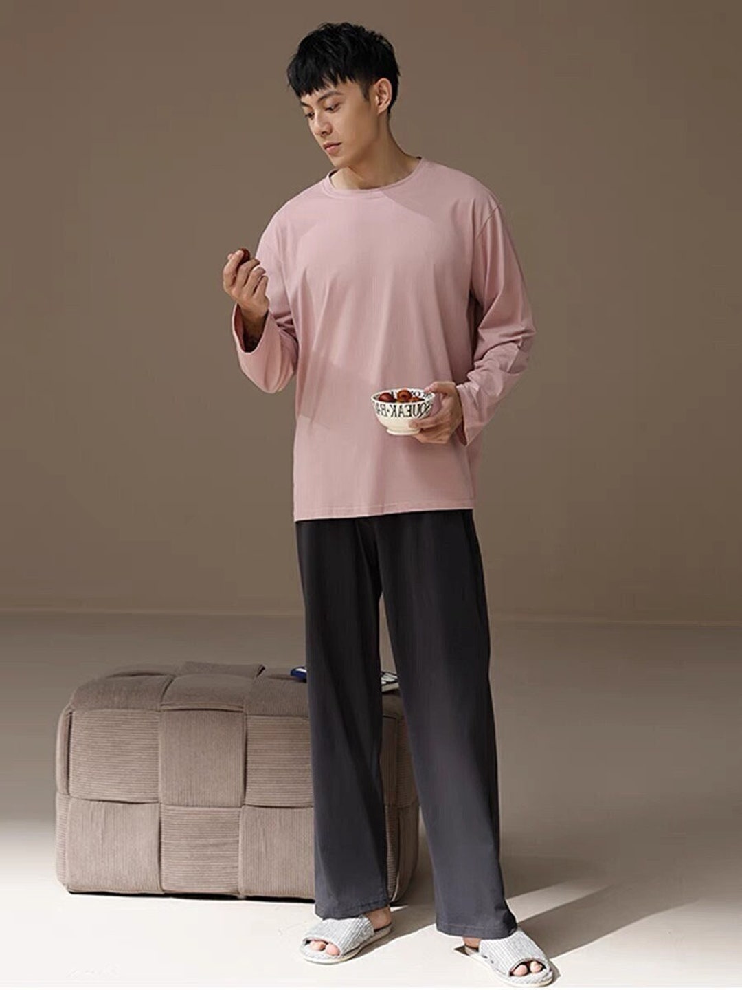 Men Pajama Set, 100% Cotton Men PJS, Cozy Men Pajamas, Comfy Loungewear ...