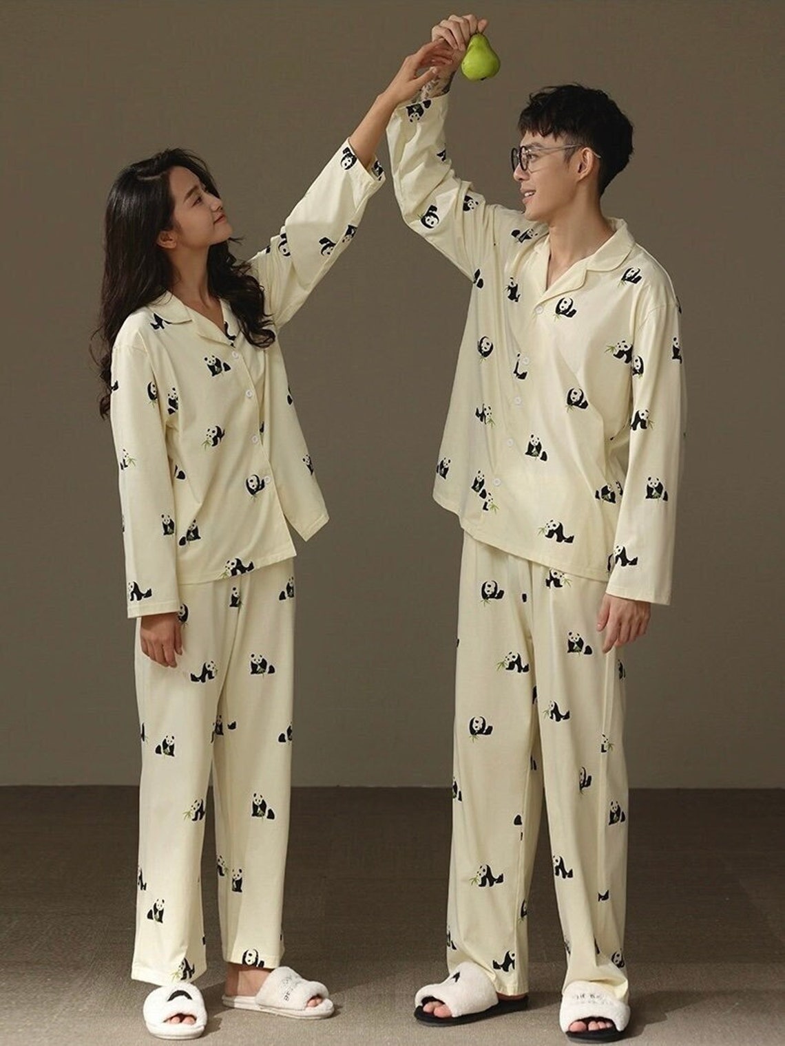 Silly Panda Pajama Set Couple Matching Pyjamas Cotton - Etsy