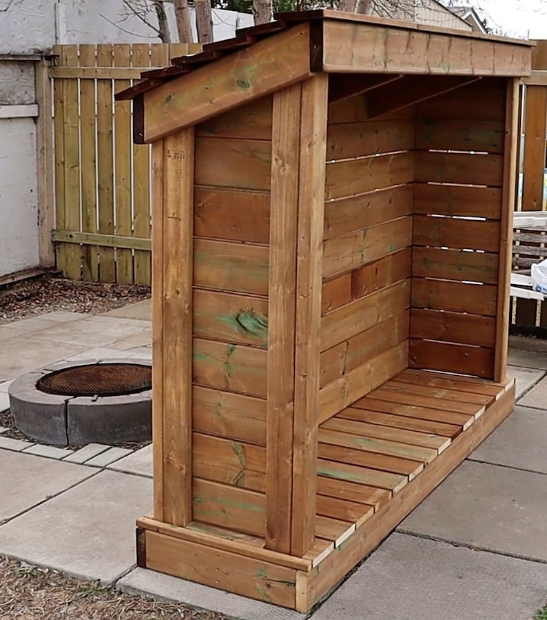Firewood Storage Shed Plans 1/2 Ish Cord (PDF Download) - Etsy