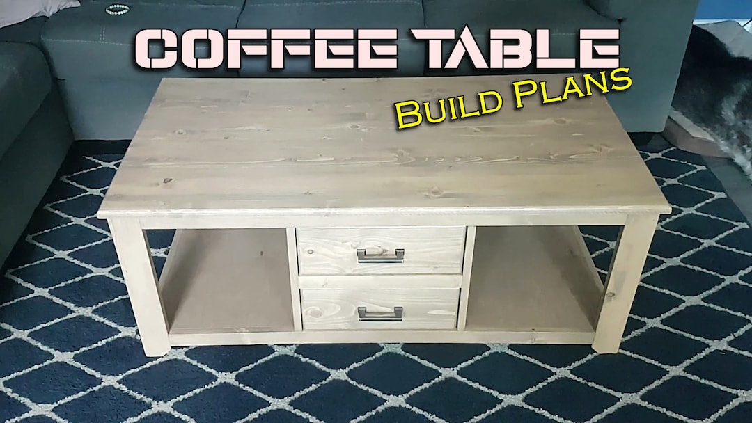 Rustic Coffee Table Plans (PDF Download) - Etsy