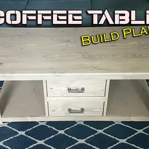 Rustic Coffee Table Plans (PDF Download) - Etsy
