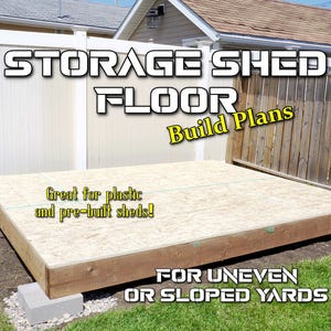 8'x10' Storage Shed Floor Plans: Sloped Ground (PDF Download) - Etsy