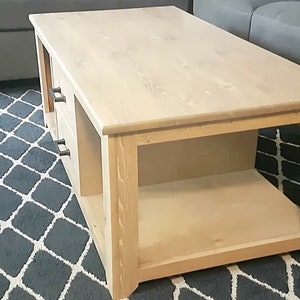 Rustic Coffee Table Plans (PDF Download) - Etsy