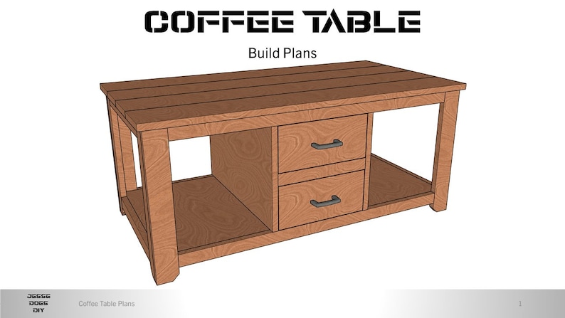 Rustic Coffee Table Plans (PDF Download) - Etsy