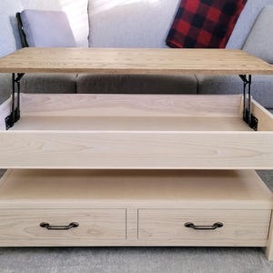 Lift Top Coffee Table Plans: Hidden Storage Galore! (PDF Download) - Etsy