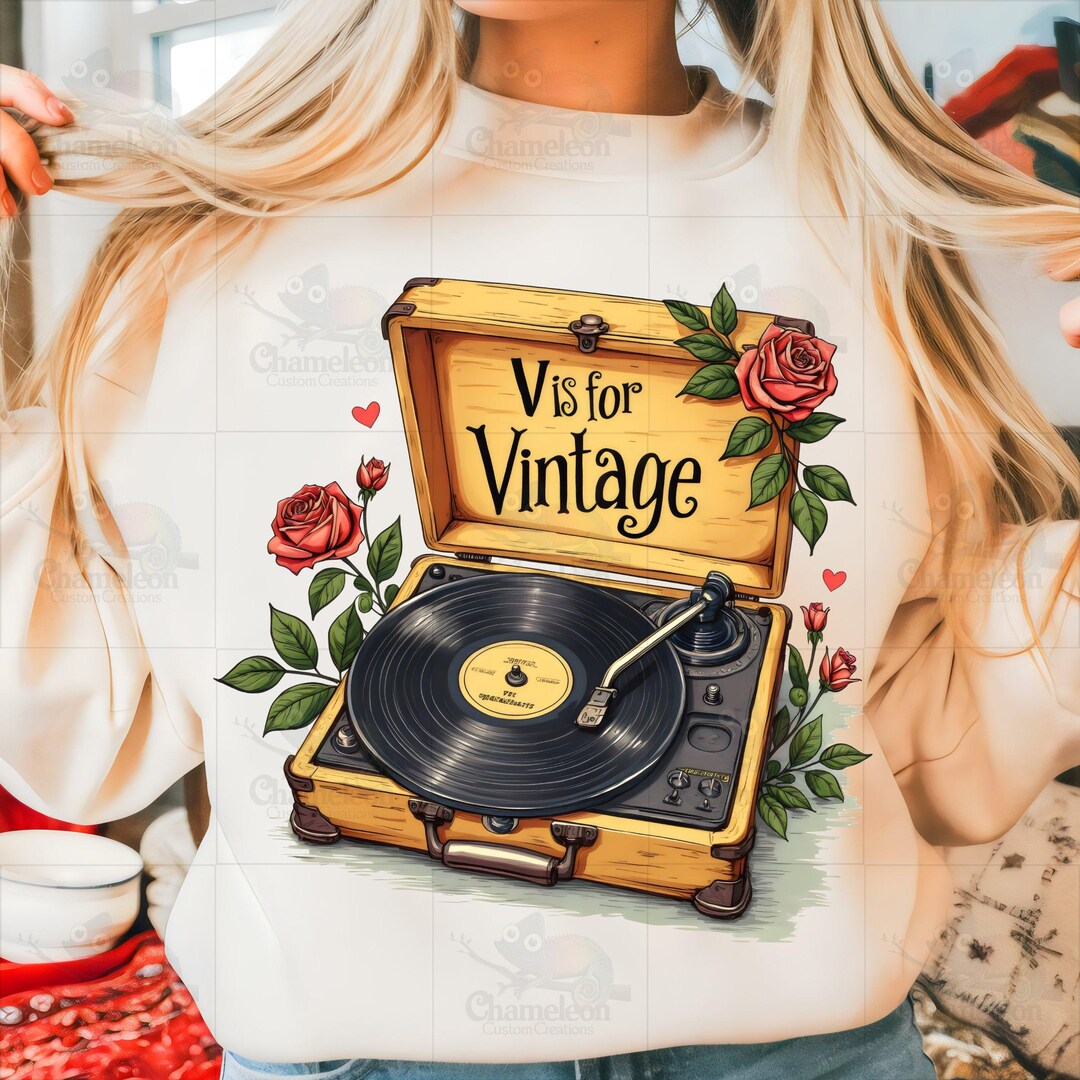 Vintage Vinyl Record Player PNG, Retro Music Lover Art, Turntable ...