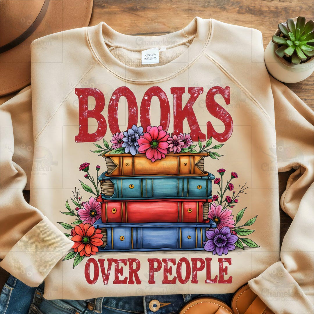 Books Over People PNG, Colorful Book Stack Art, Floral Book Digital ...