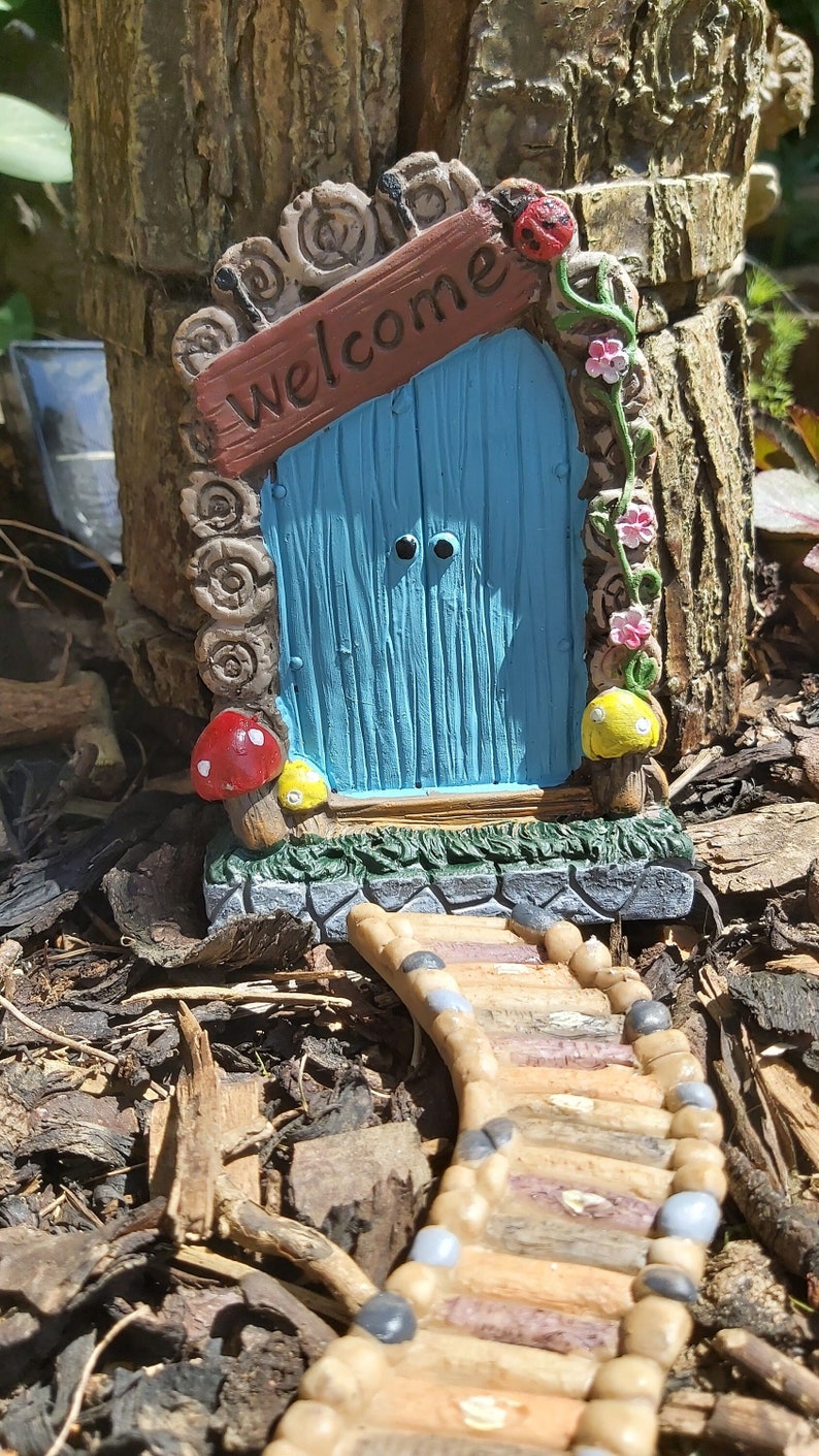 16cm Blue Fairy Door - Etsy