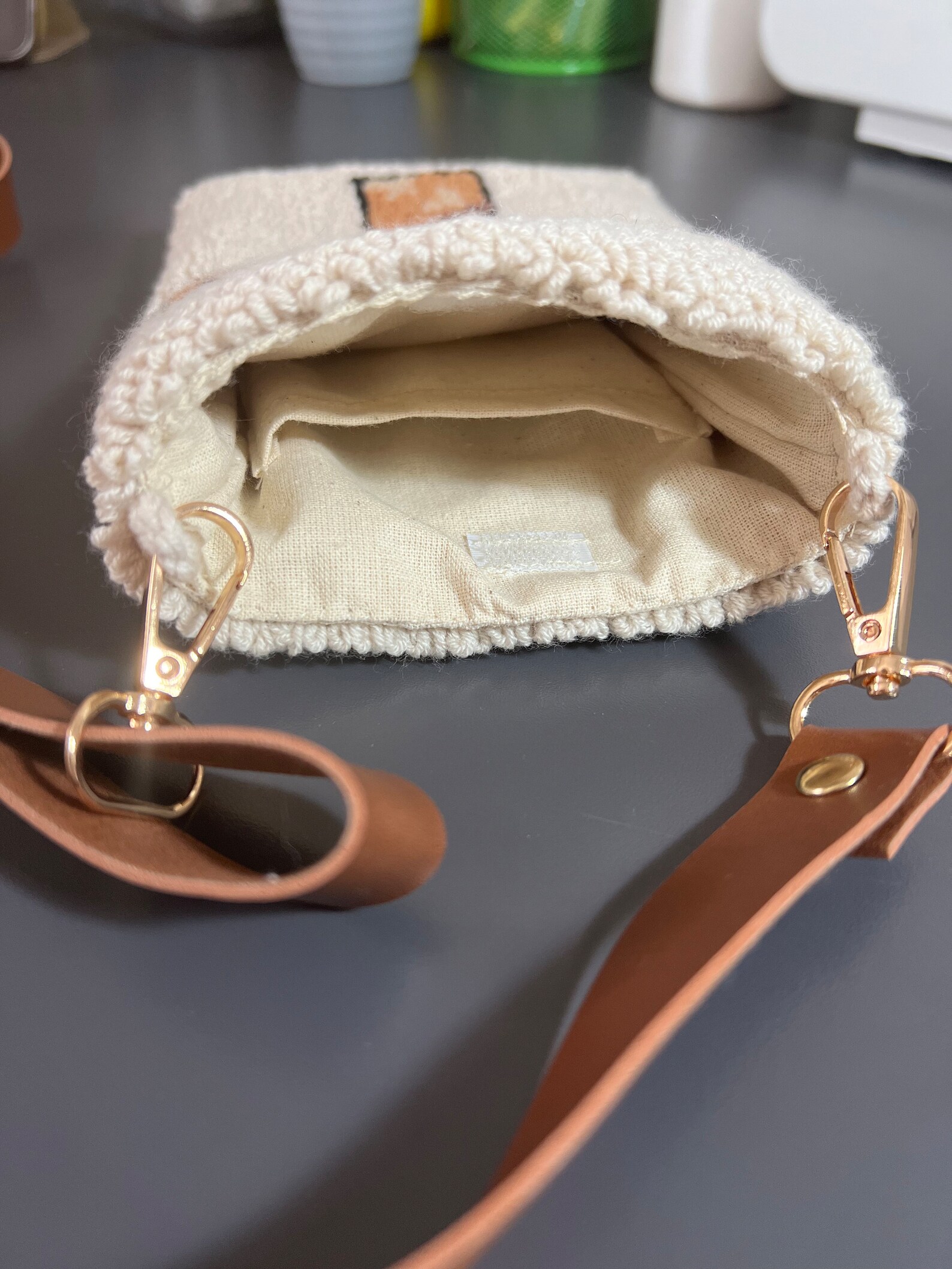 Punch Needle Personalized Bag Punch Needle Embroidered Mini - Etsy