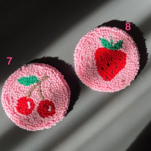 Set of 2 Car Coaster, Punch Needle Car Accessories, New Car Gift ...