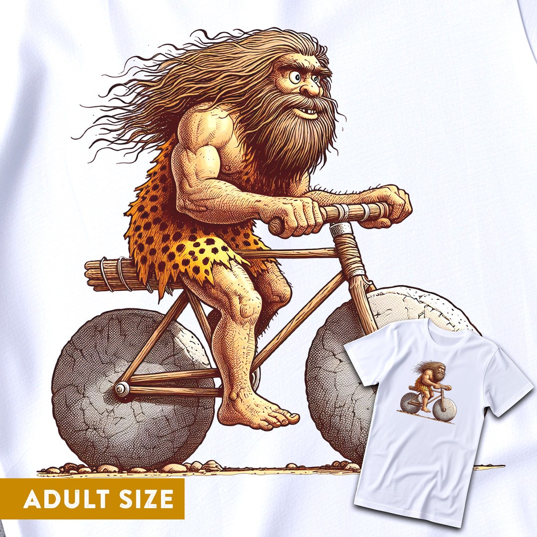 Yabba Dabba Dude, Caveman Bicycle T-shirt - Etsy