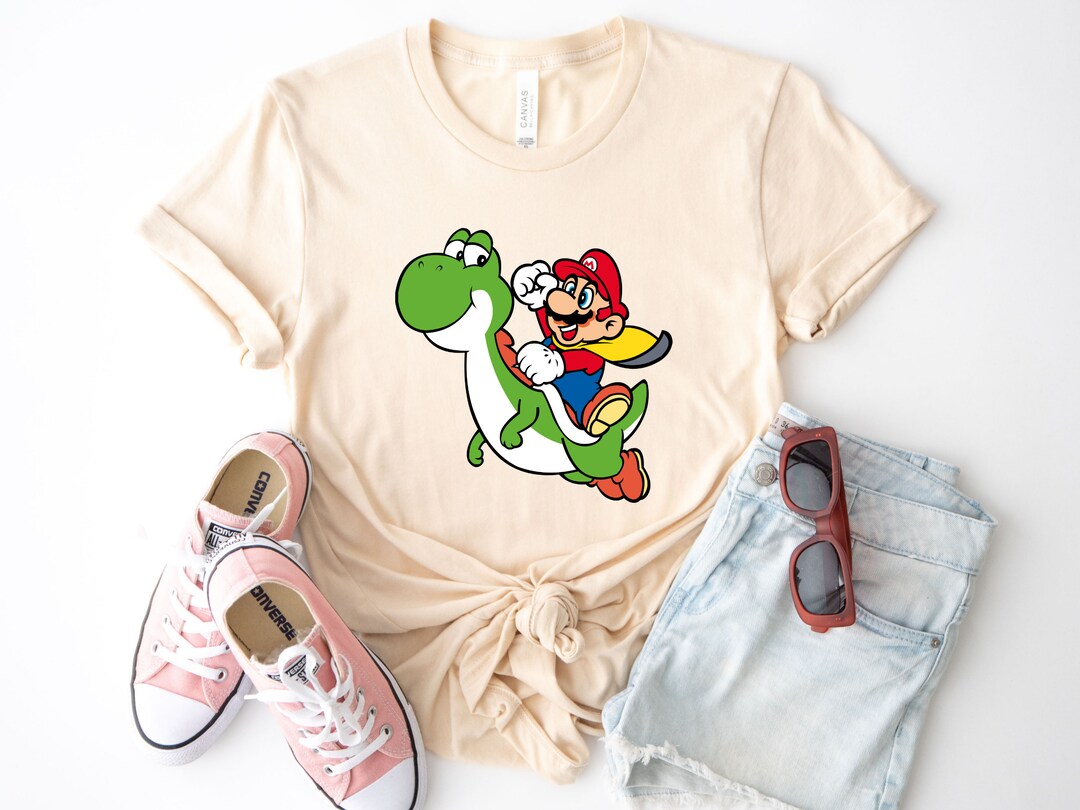 Mario Yoshi Super Mario Gaming Shirt Mario Yoshi T-shirt - Etsy