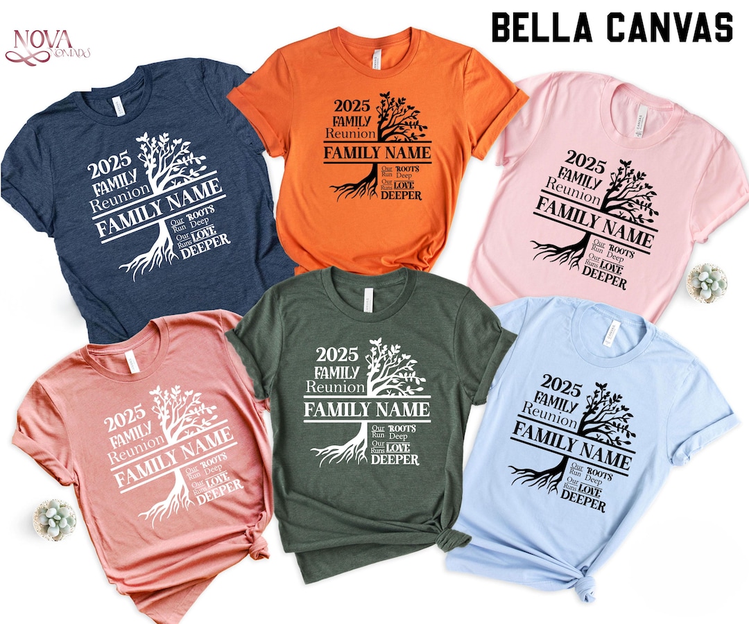 Personalized Family Reunion Shirts, Custom Family Tree Tees - Etsy