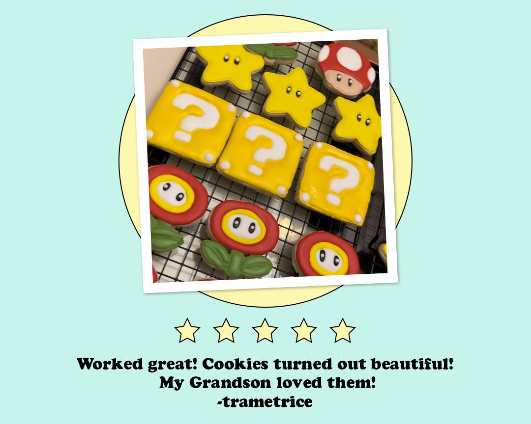 Super Mario Power up Fire Flower Cookie Cutter With Imprint - Etsy