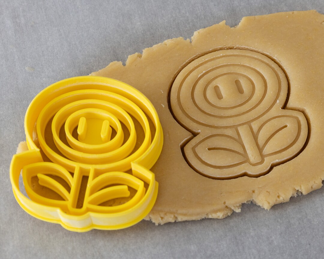 Super Mario Power up Fire Flower Cookie Cutter With Imprint - Etsy