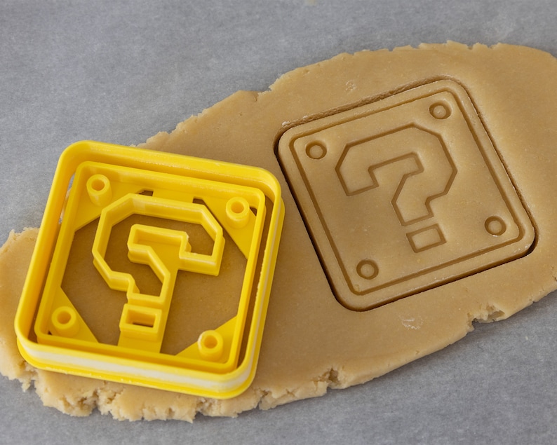 Super Mario Question Mark Block Cookie Cutter With Imprint - Etsy