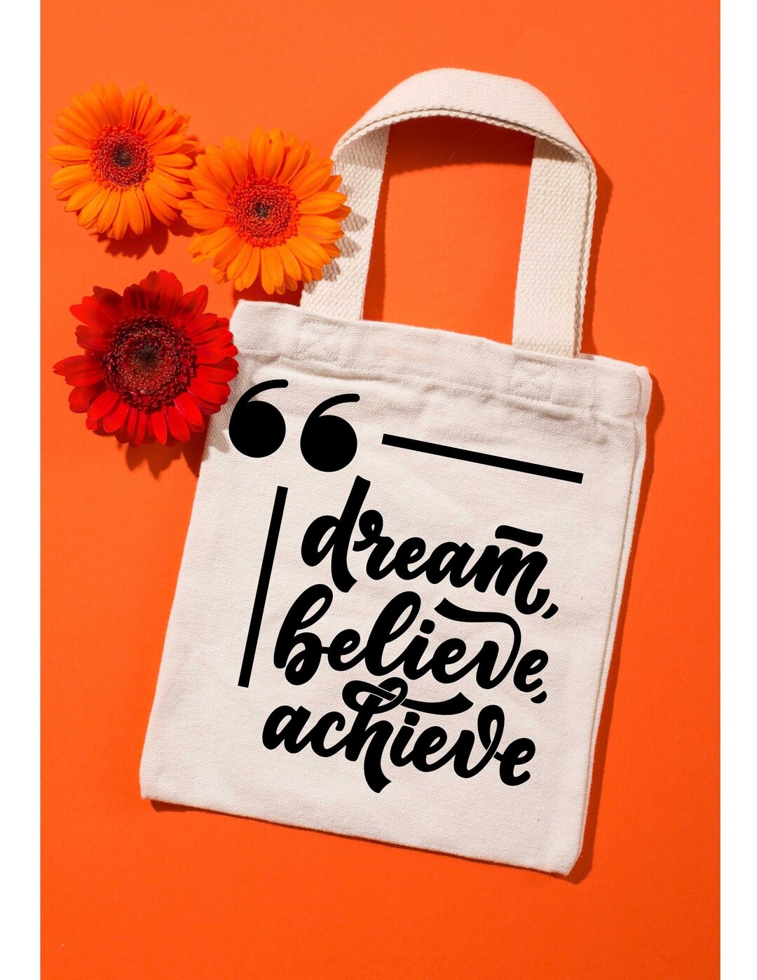 Personalized Canvas Tote, Motivational Tote Bag, Kids Book Bag, Library ...