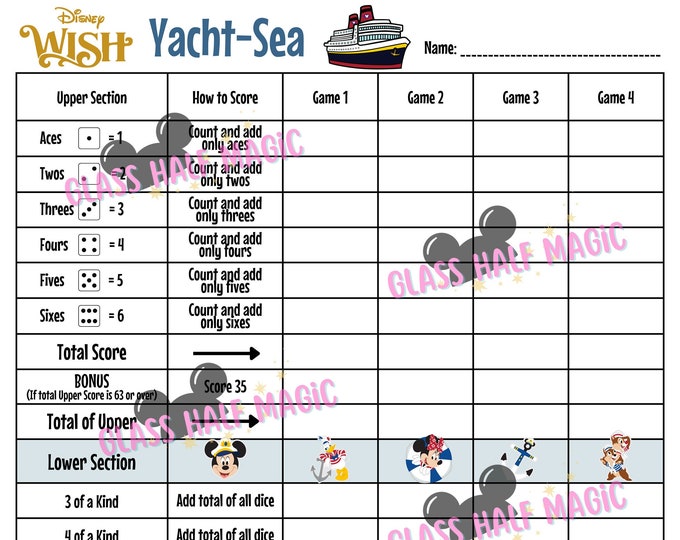 Yacht - Sea Scorecard for Fish Extender Gift - Wish - Etsy