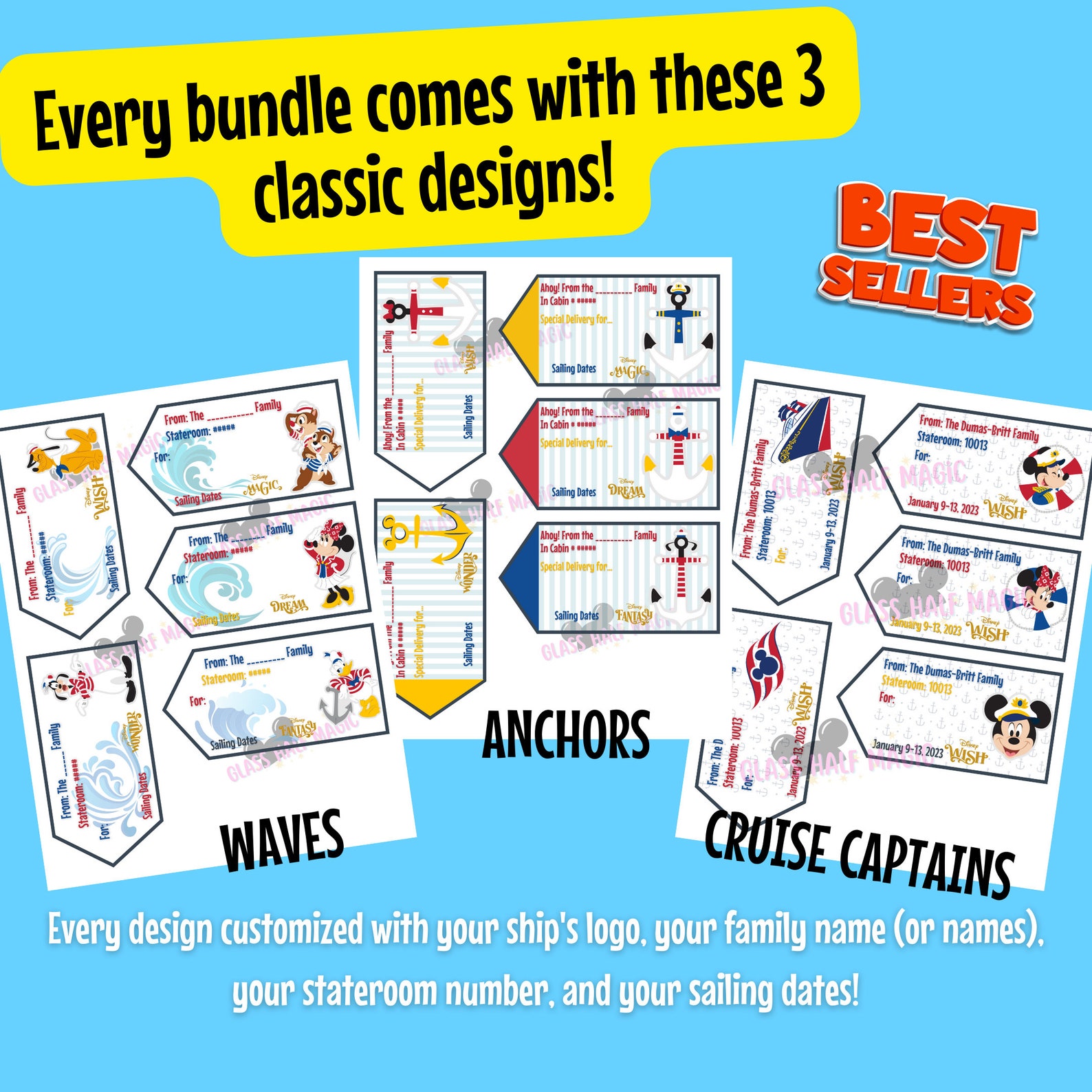 CREATE Your Own BUNDLE 4 Fish Extender Tag Designs - Etsy