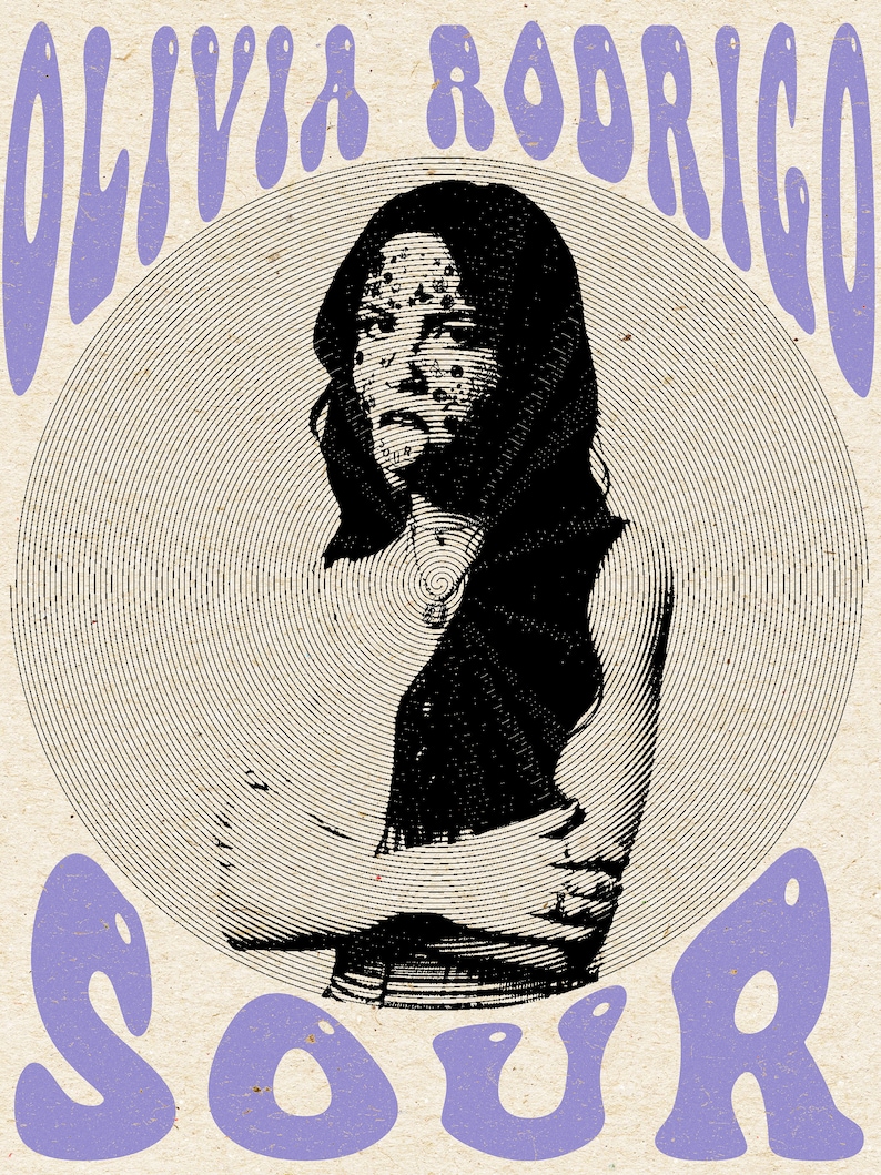 Olivia Rodrigo Sour Digital Download Poster Sour Album Cover - Etsy