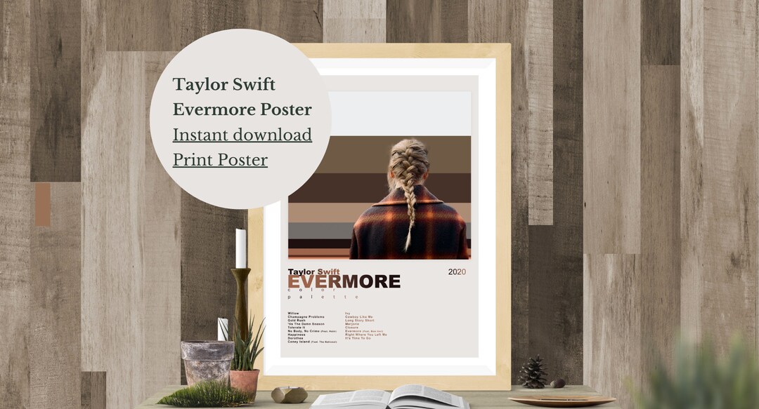Evermore Taylor Swift Digital Download Poster Taylor Swift Evermore ...
