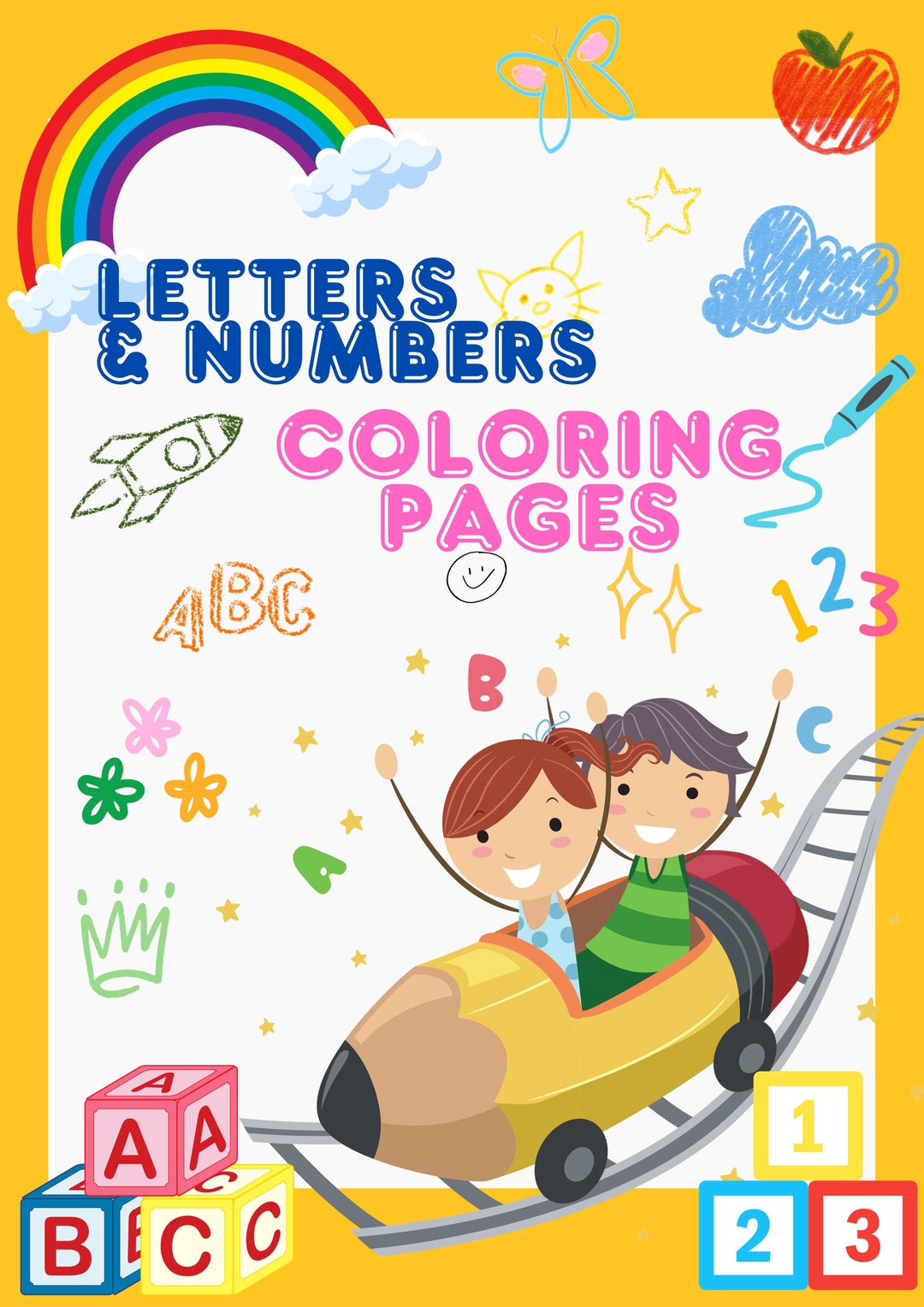 Letters and Numbers Coloring Pages, Cute and Fun Printable for Kids 40 ...