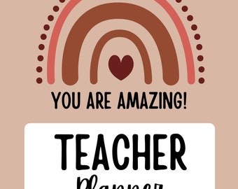 Plant Boho Teacher Weekly Planner - Etsy