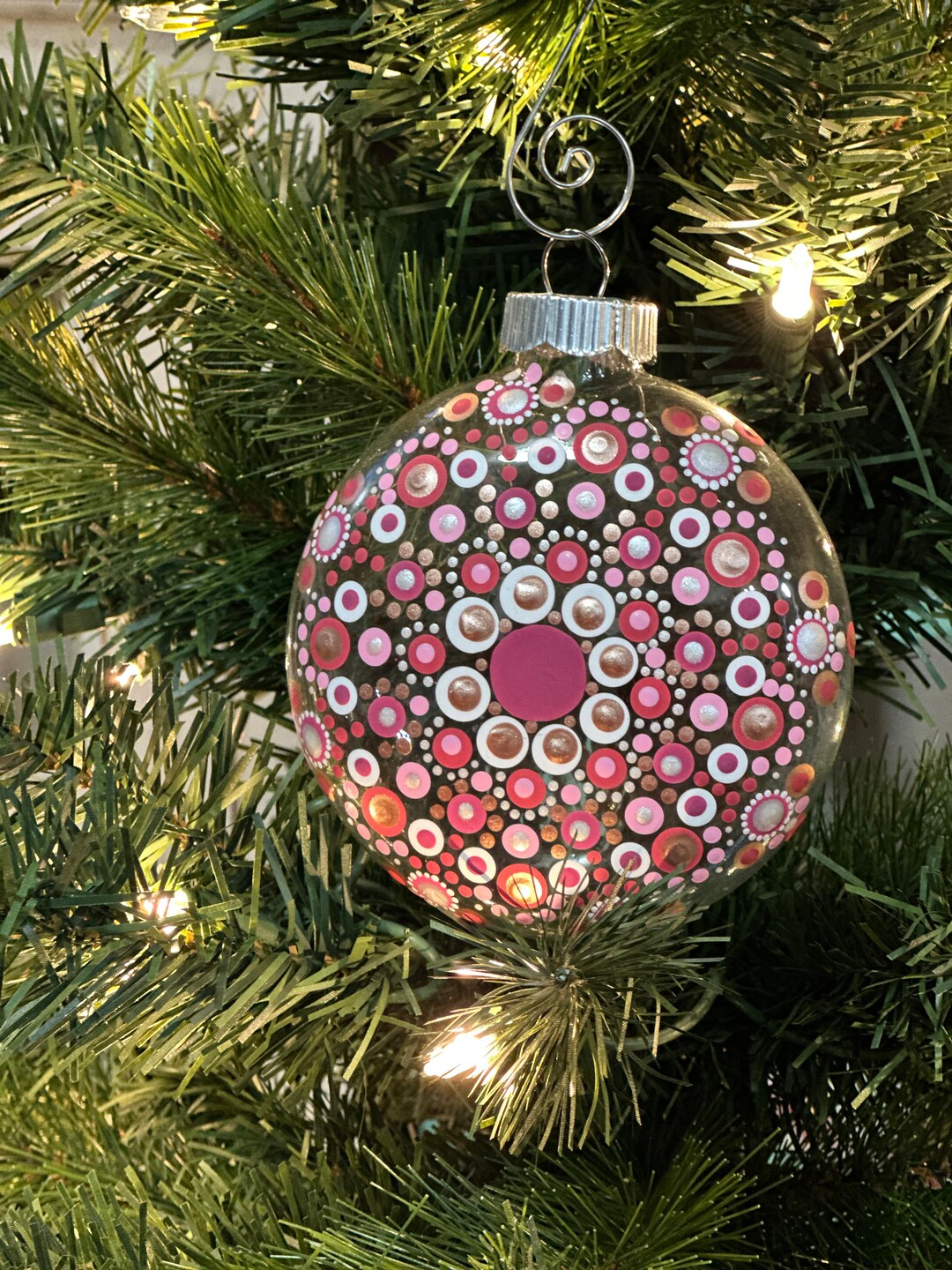 Mandala Disc Ornaments - Etsy