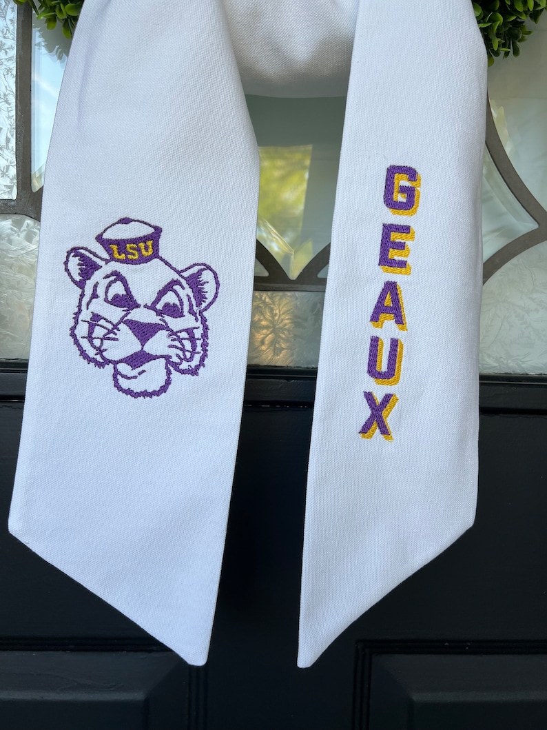 LSU Vintage Tiger/geaux Wreath Sash - Etsy