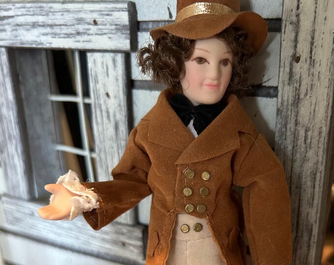 Country Primitive Victorian Genuine Porcelain Man Dollhouse Doll 1:12 ...