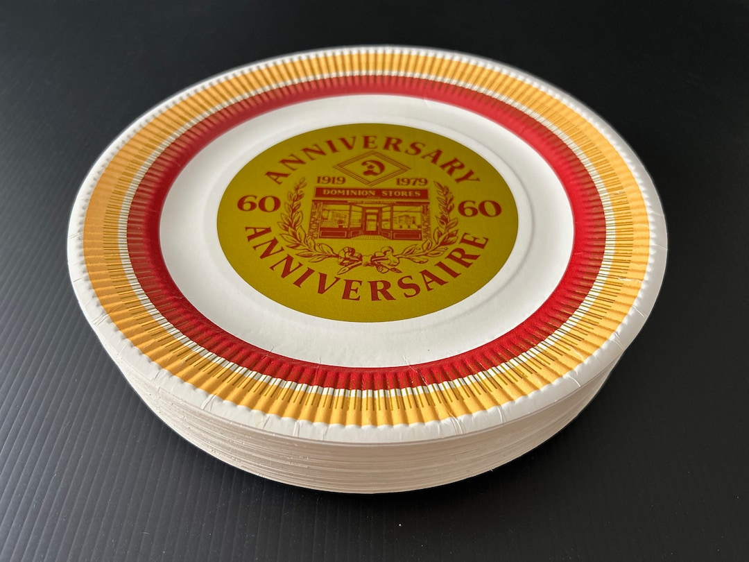 Set of 60 Plates 60th Anniversary Collectible Promo Paper Plates From ...