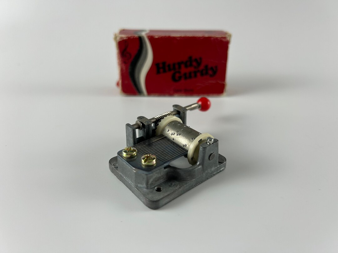 Hand Cranked Music Box 1970's 'love Story' Hurdy Gurdy Style Strumming ...