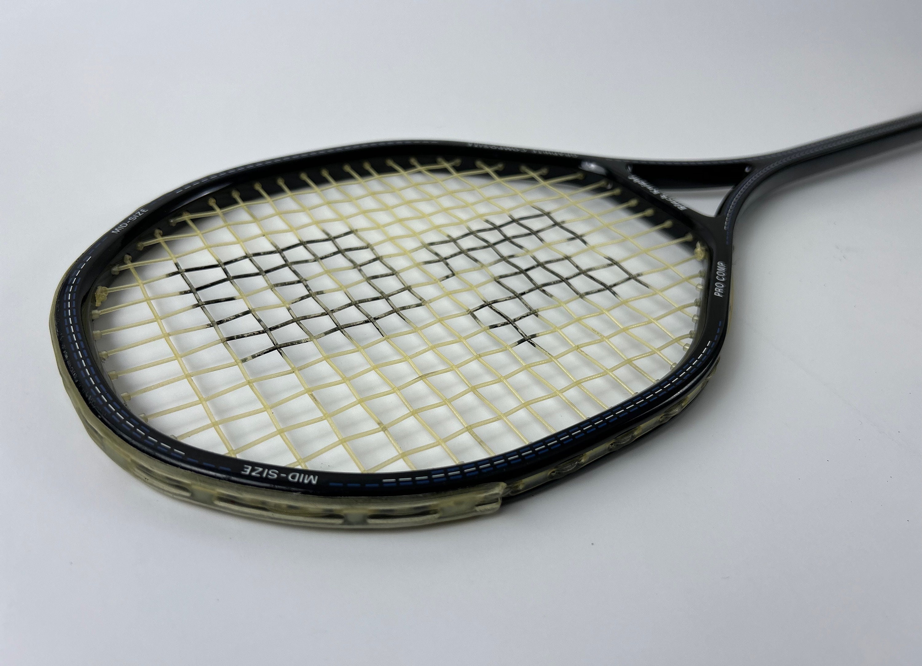 Black Knight 1980's Collectible Black Squash Racket With Blue Gold and ...