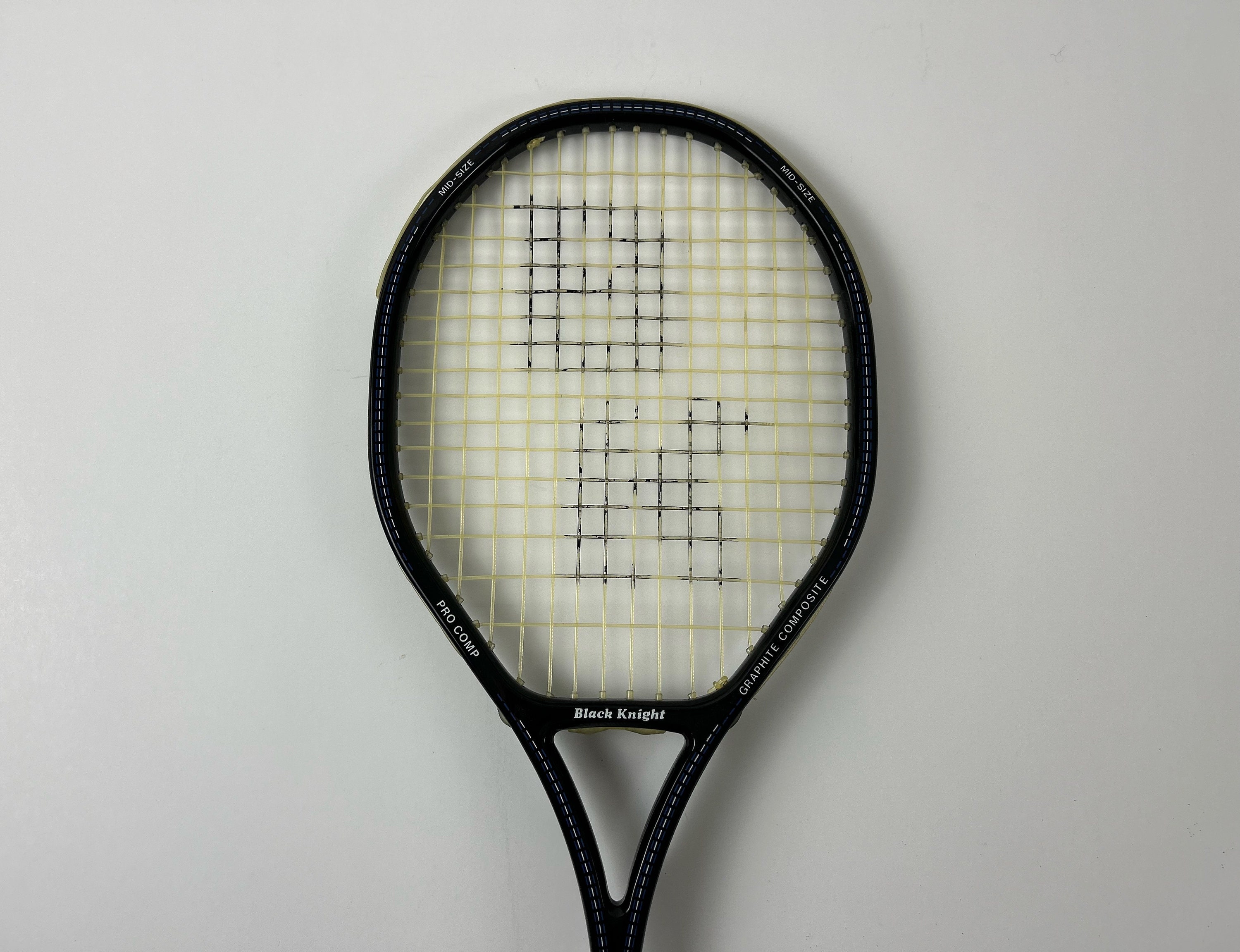 Black Knight 1980's Collectible Black Squash Racket With Blue Gold and ...