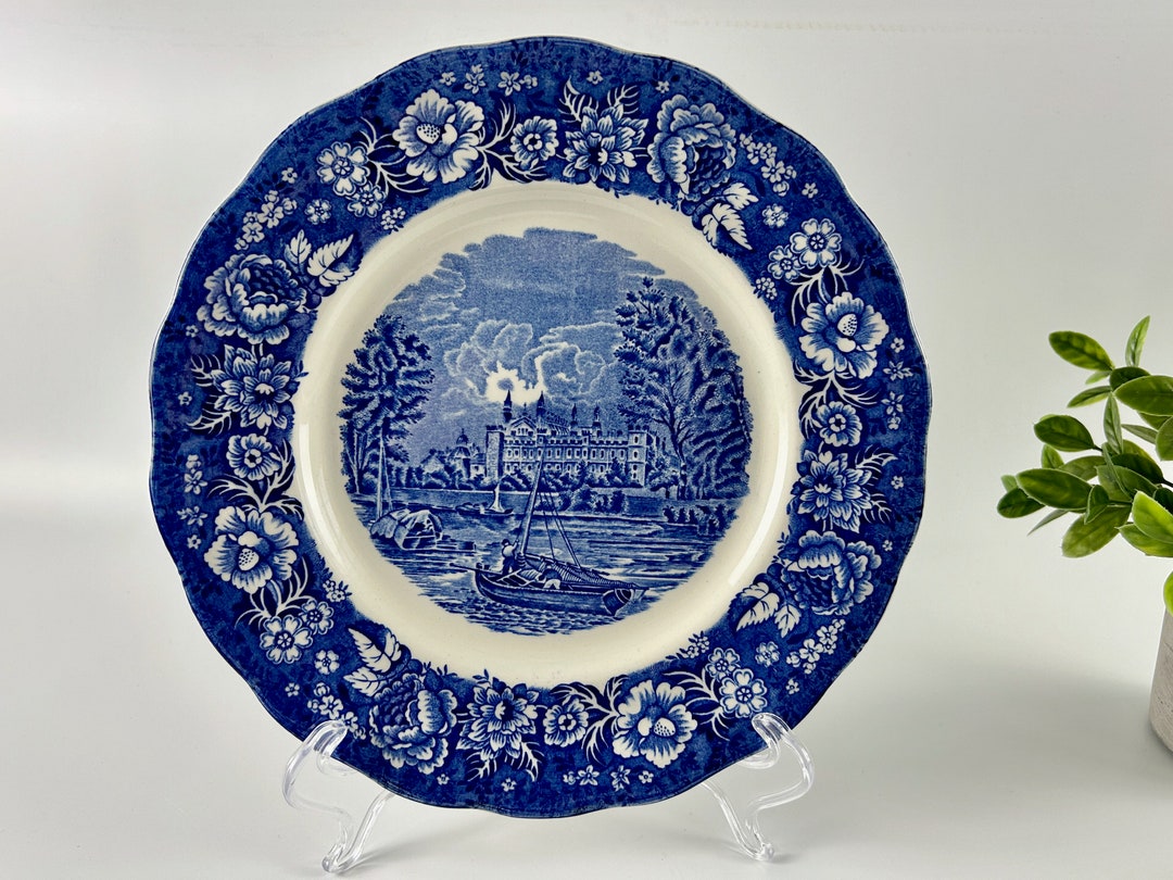 Palissy Pottery Display Plate Wall Art Blue and White of Eton College ...