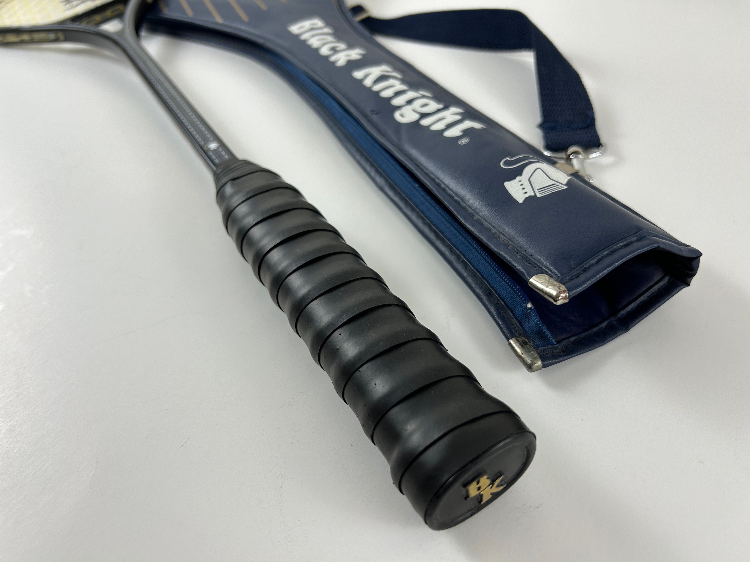 Black Knight 1980's Collectible Black Squash Racket With Blue Gold and ...